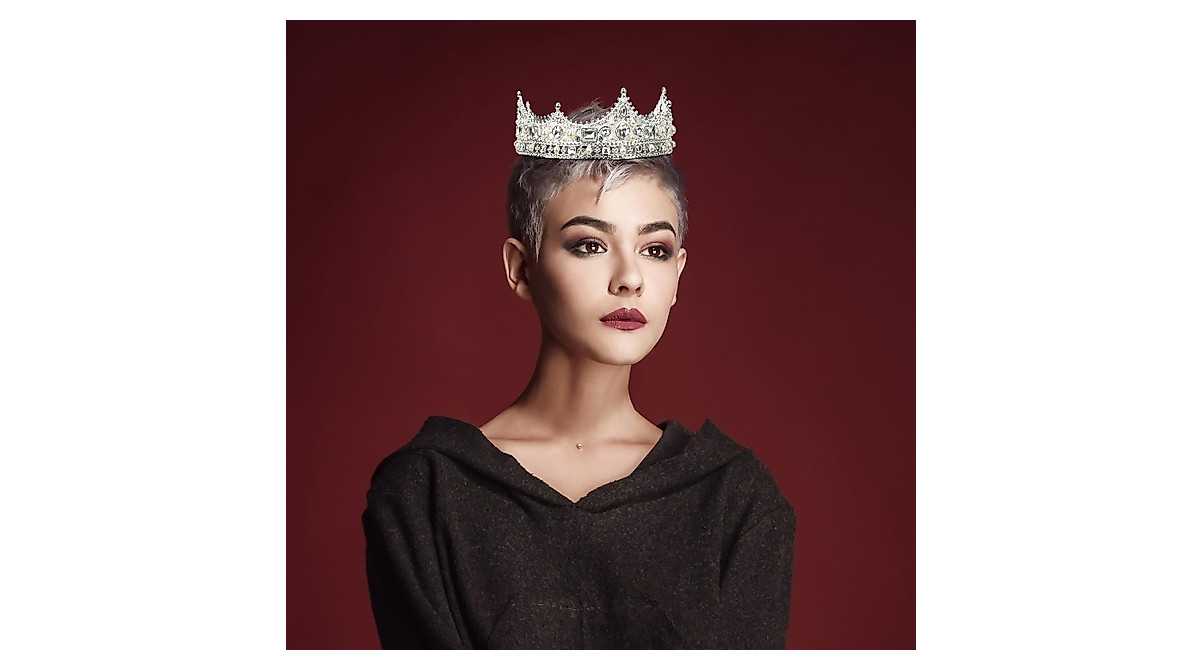 CIEHER King Crown for Men - Elegant Silver Tiara