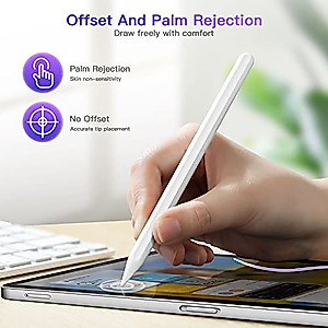 iPad Pencil 2nd Generation with Magnetic Wireless Charging, Apple Pencil 2nd Generation, Smart Pen Compatible with iPad Pro 11 in 1/2/3/4, iPad Pro 12.9 in 3/4/5/6, iPad Air 4/5, iPad Mini 6