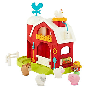 Battat – Farm Animal Toys – 10Pc Toy Farm Set For Kids, Toddlers – Toy Barn & Farm Animals – Music & Animal Sounds – Pretend Play Toy – Musical Farm Playset