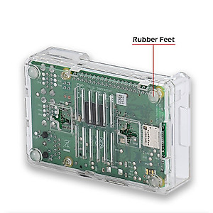 Raspberry Pi 3 b+ Case, iUniker Raspberry Pi 3 Model B+ Transparent Case with Raspberry Pi Heatsink for Raspberry Pi 3B+, 3B - Access to all ports (Clear)