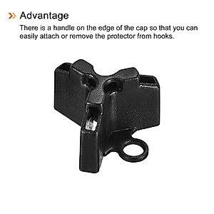 PATIKIL Fishing Hook Bonnets, 50 Pack Plastic Treble Hook Covers Hook Safety Caps Protectors Fit for Standard Size 6, 7, 8, Black