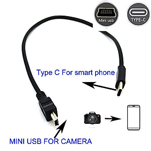GuangMaoBo OTG Data Cable Type-C to Mini USB Camera