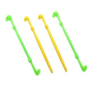 baixikly 4 Pcs Easy Hook Loop Tyer Disgorger Tool Plastic Hook Disgorger Set Tie Fast Knot Tying Tool for Fly Fishing Yellow Green