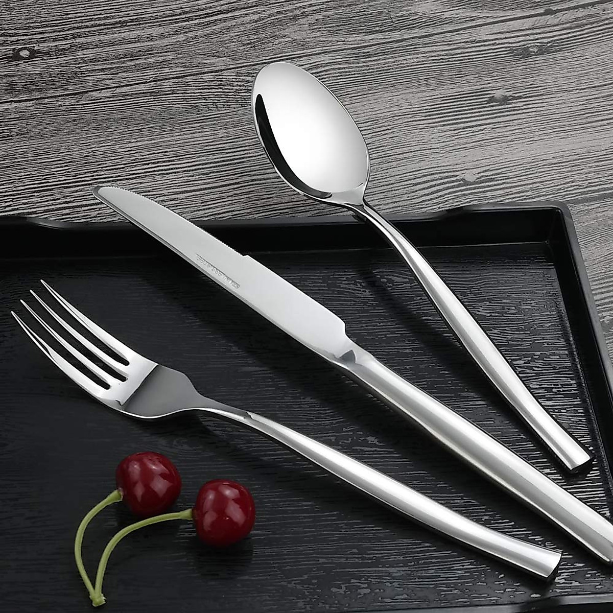 Idomy 60-Piece Stainless Steel Flatware Set, Cutlery Set Service for 12