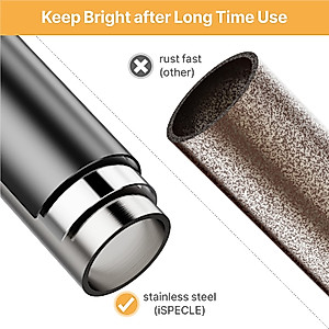 iSPECLE Over The Sink Dish Drying Rack Stainless Steel 2 Tier Dish Rack Large Above Sink Drying Rack Kitchen Sink Shelf, Black