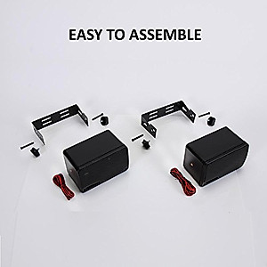 Pyramid 3-Way Indoor Outdoor Speaker System - 3.5 Inch 200W Pair of Mini Box Ceiling Wall Mount Speakers w/1" Tweeter, 3.25" Woofer, 1.75” Midrange - Home Theater Entertainment, PA System - 2022SX