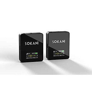 Sokani Tiny UHF Wireless Lavalier Microphone Lav Mic System with Transmitter and Receiver Compatible with Camera Smartphones iPhone Android DSLR Canon Sony Camcorde