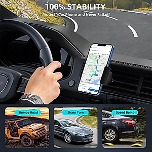 Gnmano Car Phone Holder, Car Vent Phone Mount [Upgraded Hook] Hands-Free, Phone Holder Car [Thick Case & Heavy Phone Friendly] Phone Mount for Car, Fit for iPhone Android Samsung