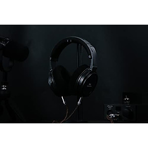 Linsoul HarmonicDyne Athena Semi-Closed Over-Ear Wired HiFi Headphone with 50mm Dynamic Driver, Glass Faceplate, Detachable OCC Cable for Audiophile Studio Musician