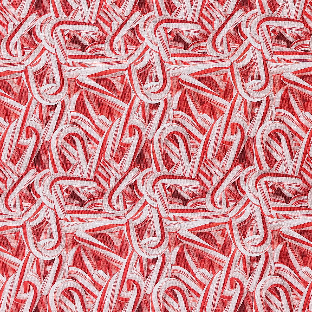 Mook Fabrics Cotton 2024 Christmas Candy Canes, Red Cut by The Yard