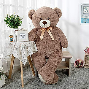 Tezituor Big Teddy Bear,52'' Giant Stuffed Animal Plush,Soft Gifts for Valentine, Christmas, Birthday.