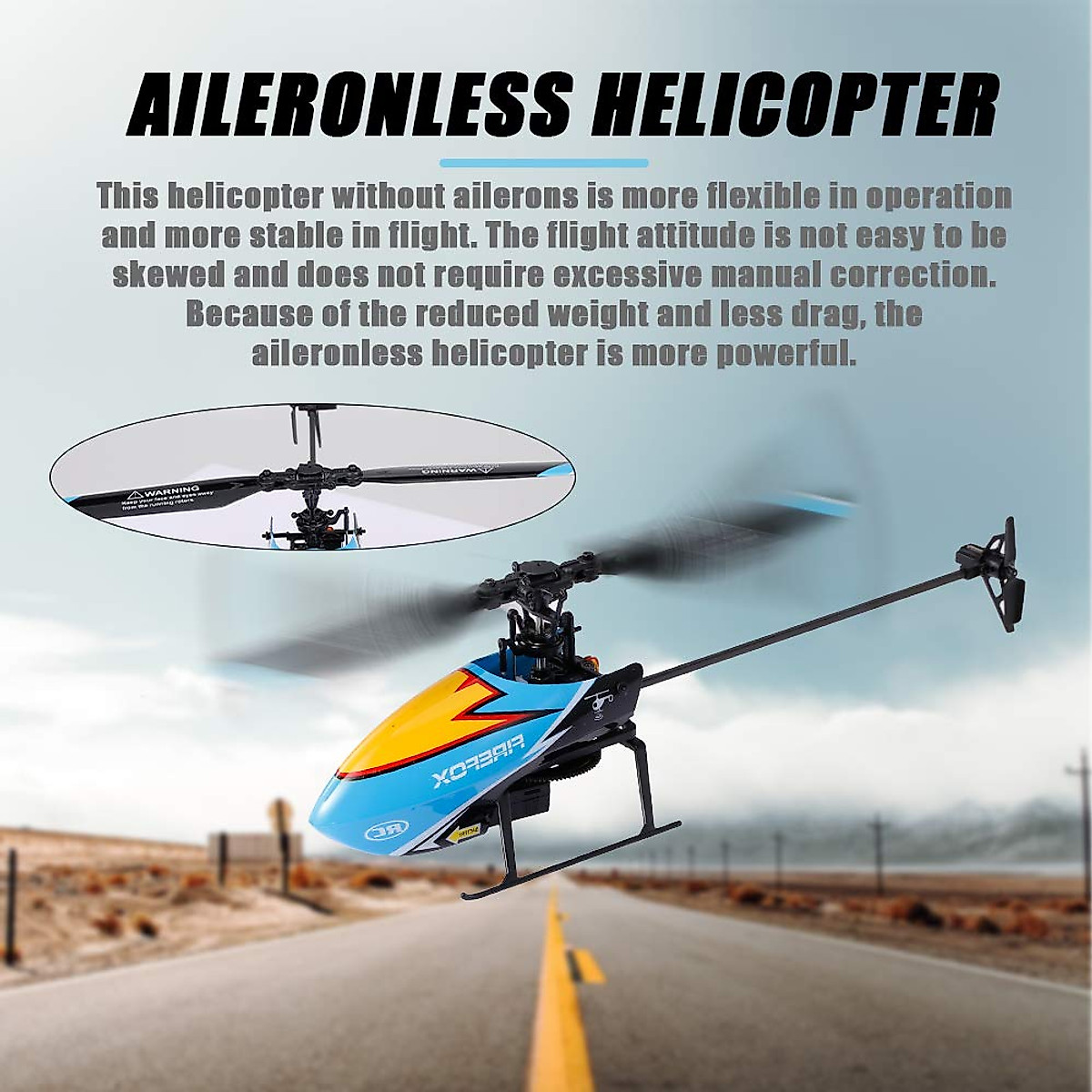 GoolRC C129 RC Helicopter for Adults and Kids, 4 Channel 2.4Ghz Remote Control Helicopter with 6-Axis Gyro, Aileronless RC Aircraft with Altitude Hold and 3 Batteries (Orange)