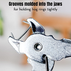 Mr. Pen- Hog Ring Pliers Kit, 110 Pack 3/4" Galvanized Hog Rings with 1 Hog Ring Pliers, Hog Rings and Pliers, Hog Ring Pliers for Fencing, Automotive Upholstery Hog Rings and Pliers