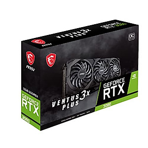 MSI Gaming GeForce RTX 3080 LHR 12GB GDRR6X 384-Bit HDMI/DP Nvlink Torx Fan 3 Ampere Architecture OC Graphics Card (RTX 3080 Ventus 3X Plus 12G OC LHR)