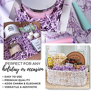 MagicWater Supply Crinkle Cut Paper Shred Filler (1 LB) for Gift Wrapping & Basket Filling - Lavender