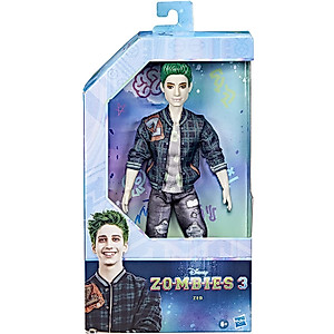 Disney Princess Zombies 3 Zed Fashion Doll - 12-Inch Zombie Doll with Green Hair, Outfit, Shoes, and Accessory. Toy for Kids Ages 6 Years Old and Up