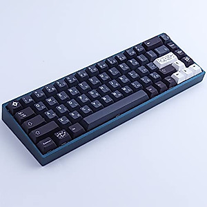Hyekit Custom Keycaps - PBT Keycaps, Cherry Profile, Dye Sub, Japanese Keycaps, 6.25u, 7u, 161 Key Set, for Mechanical Keyboard, US and UK Layouts (Galaxy)