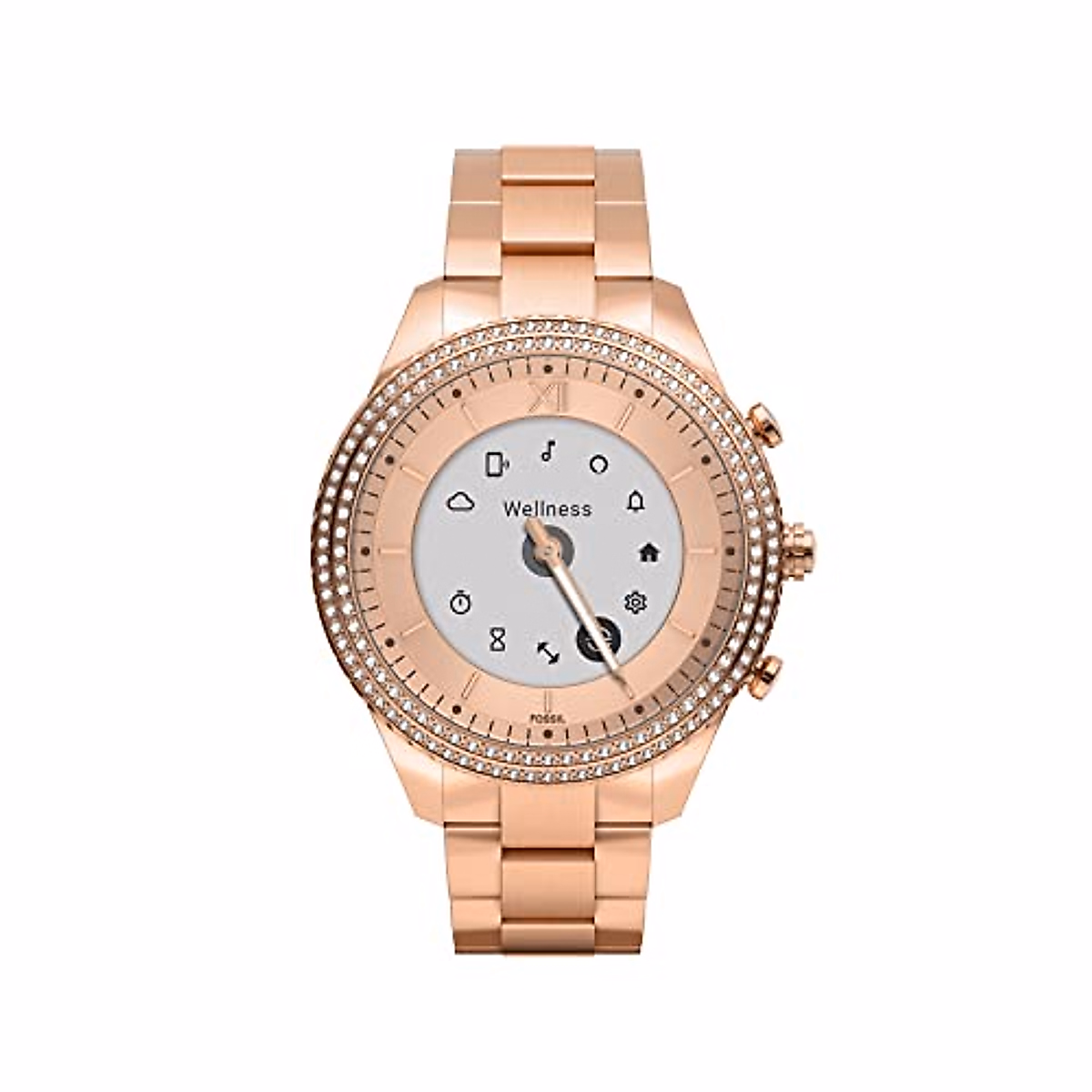 Fossil Stella Gen 6 Hybrid 40mm Stainless Steel Smart Watch, Color: Rose Gold (Model: FTW7063)