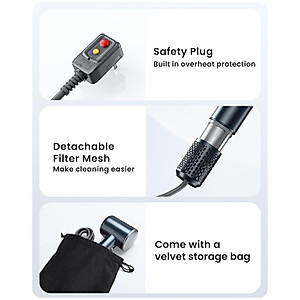 iDOO Hair Dryer with Diffuser for Women, Christmas Gifts, 1500W Blow Dryer for Curly Hair with 110,000 RPM High-Speed & 200 Million Neg Ions, Travel Hairdryer Blowdryer, Secadora de Pelo para Mujer