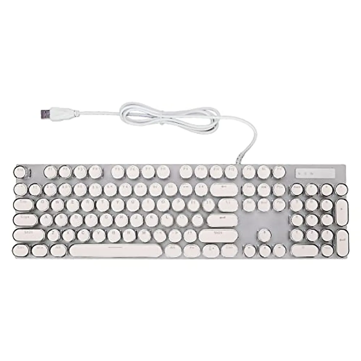 Mechanical Gaming Keyboard, Mechanical Keyboard RGB Backlight Ergonomic Design 104 Keys Typewriter Style for Office Red Switch