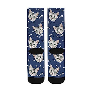 MyPupSocks Custom Face Socks Prime Cat Pet Faces Crew Socks with Personalized Faces on Them
