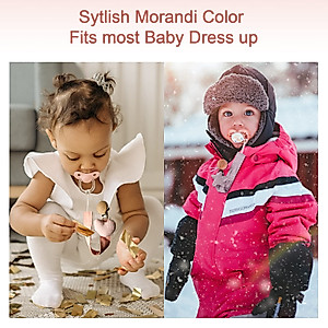 Pacifier Clips - 5 Pack Paci Holder Baby Boys Girls - Teething Beads Soothie Binky Clips Teether Toys - Best Gift Idea for Toddlers