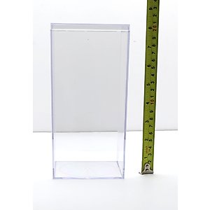 Clear Rigid Plastic Case (4"L X 4"W X 8"H) - 4 Cases Per Pack