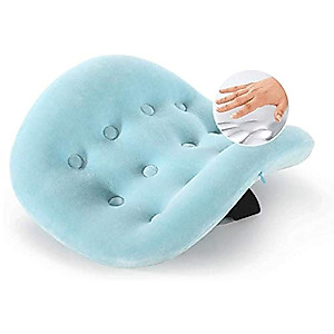 CZDYUF Lumbar Pillow-Medical Waist Pad Back Cushion Office Waist Cushion Memory Foam Protection Spine Lumbar Support, Blue