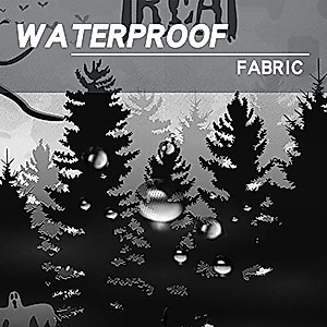 4PC Halloween Bathroom Set, Spooky Graveyard Shower Curtain Set with Shower Curtain and Rugs and Accessories,Bat Cartoon Cat Bathroom Decor with Soft Non-Slip Bath Mat and Toilet Lid Cover Mat