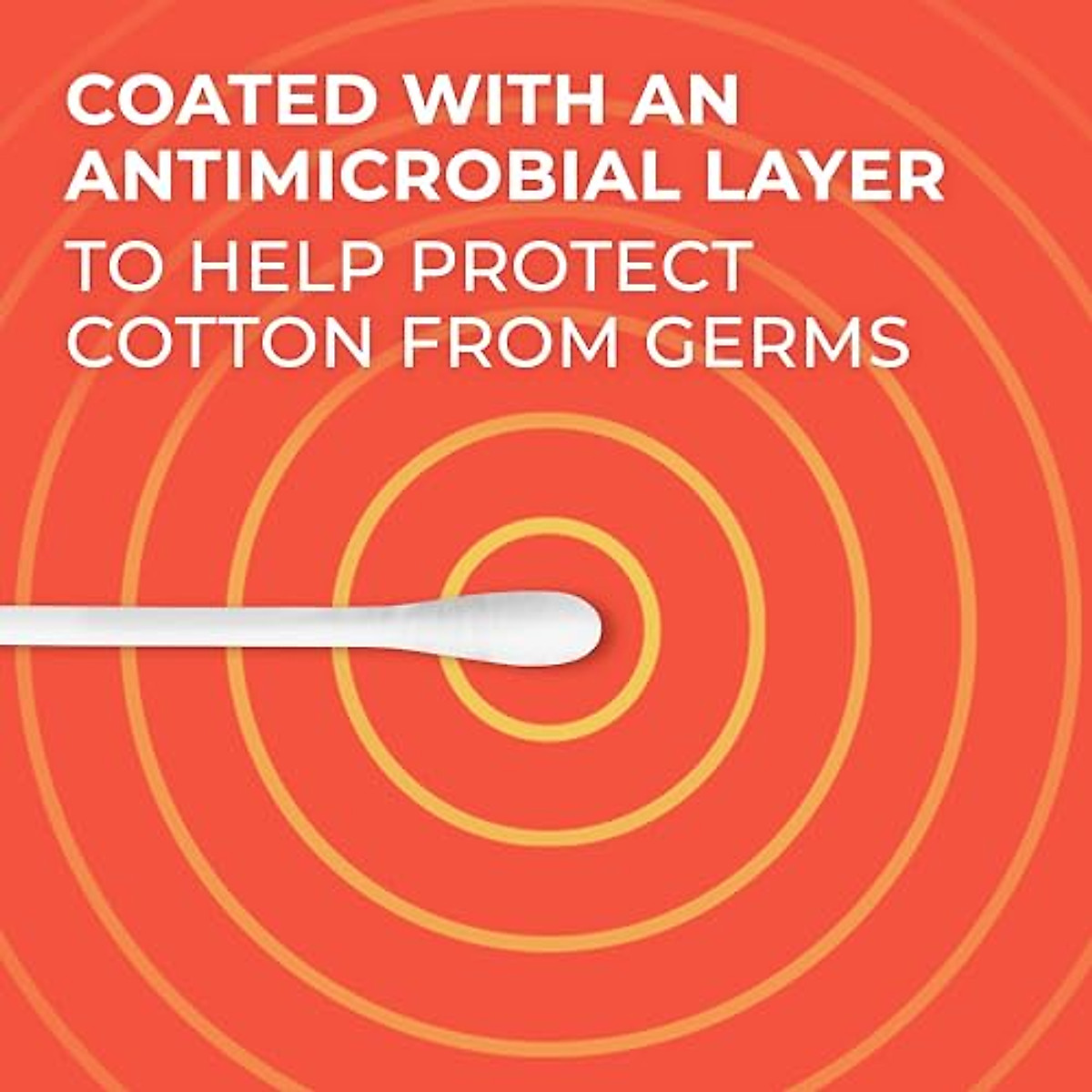 Q-tips Antimicrobial Swabs for Cleaning are Made with 100 Percent Cotton, 300 Count, Pack of 12