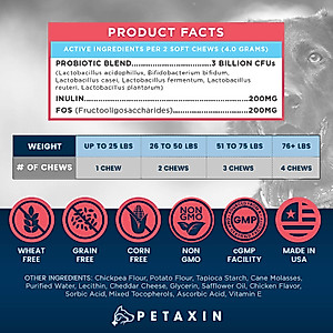 Petaxin Probiotics for Dogs 120 Chews, Calming Treats for Dogs - Anxiety and Stress Relief - 120 Chews and Glucosamine for Dogs - 120 Soft Chews