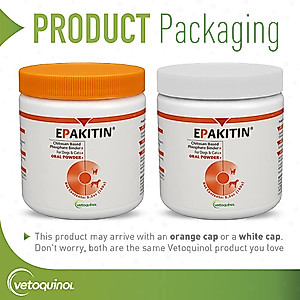 Vetoquinol Epakitin Chitosin-Based Phosphate Binder for Cats & Dogs – Renal Support Supplement Powder - 180g