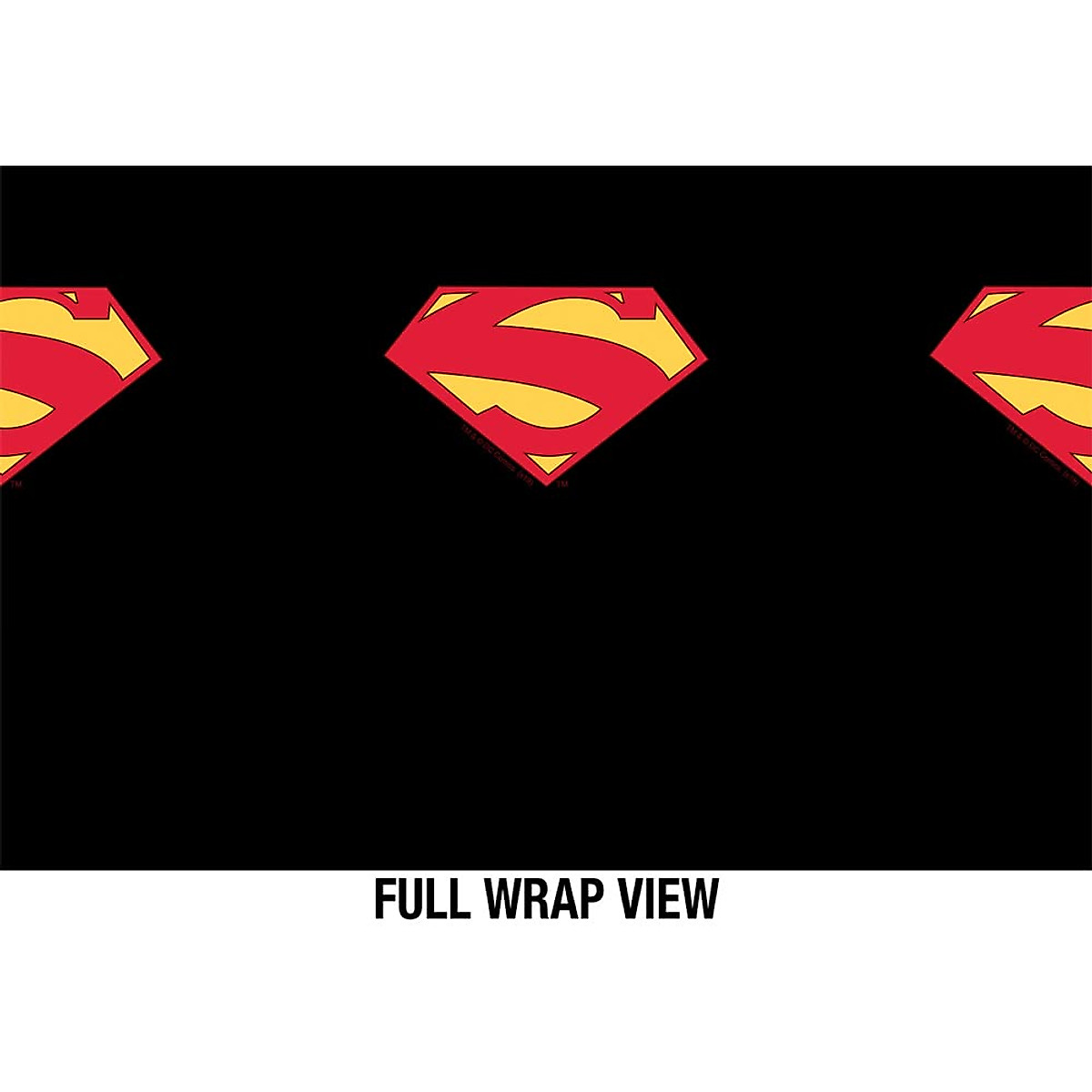 Superman OFFICIAL Superman New 52 Shield Logo Pattern 18 oz Insulated Water Bottle, Leak Resistant, Vacuum Insulated Stainless Steel with 2-in-1 Loop Cap