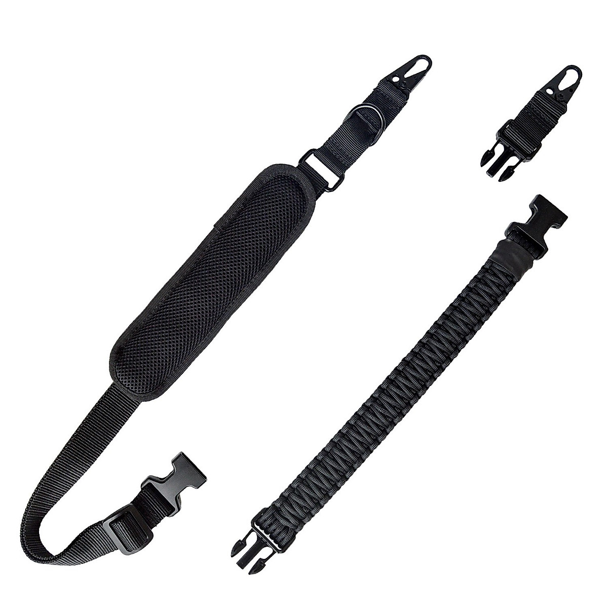 LANHE TACTICAL 550 Paracord 2 Point Rifle Sling with Shoulder Pad, Adjustable Two Point Gun Strap