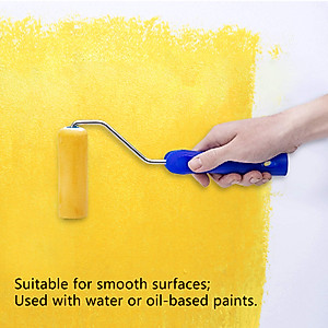 Mister Rui Foam Paint Roller, Sponge Paint Roller Sleeve, High Density Foam, for Furniture Painting and Decorating, 4 Inch Head-Rounded Design (110mm), Pack of 10