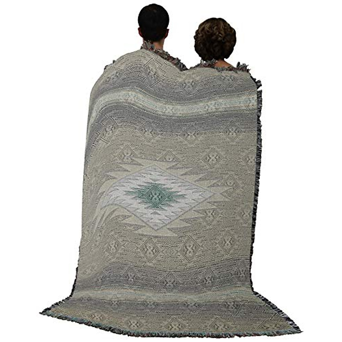 Pure Country Weavers Glacier Cove Blanket - Southwest Native American Inspired - Gift Tapestry Throw Woven from Cotton - Made in The USA (72x54)
