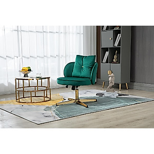 COOLMORE Home Office Desk Chair, Vanity Chair, Modern Adjustable Home Computer Executive Chair Swivel Task Chair for Small Space, Living Room, Make-up, Studying