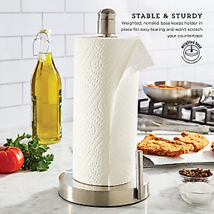 Kamenstein Perfect Tear Paper Towel Holder, 13-Inch, Silver