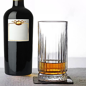 Tall Drinking Glasses Set of 4-16oz Glass Cups for Kitchen - Elegant Highball Glassware for Water, Ice Coffee, Cocktail, Cold Beverage