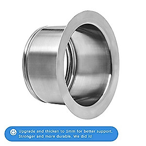 Extended Garbage Disposal Flange, Deep Kitchen Sink Flange for Disposers That Use A 3 Bolt Mount, Fit 3-1/2 Inch Standard Sink Drain Hole