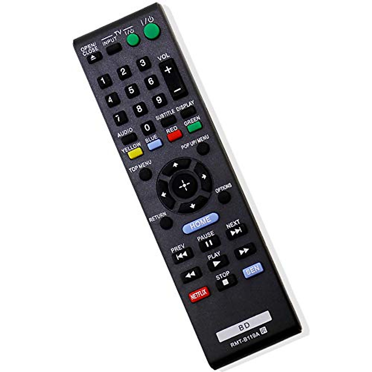 New Replaced Remote RMT-B119A fit for Sony BDP-BX110 BDP-BX310 BDP-BX510 BDP-BX59 BDP-S1100 BDP-S3100 BDP-S390 BDP-S5100 BDP-S590 BDPBX39 BDPBX59 BDPS390 BDPS390WM BDPS590 BLU-RAY DISC Player