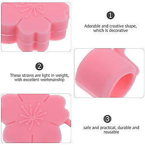 SOLUSTRE 6pcs Straw Cap Sun Straw Tips Cover Drinking Straw Tips Lid Reusable Straw Tips Lids Cartoon Straw Plugs Straw Covers Cap Straw Tip Caps Decorate Glass Girl