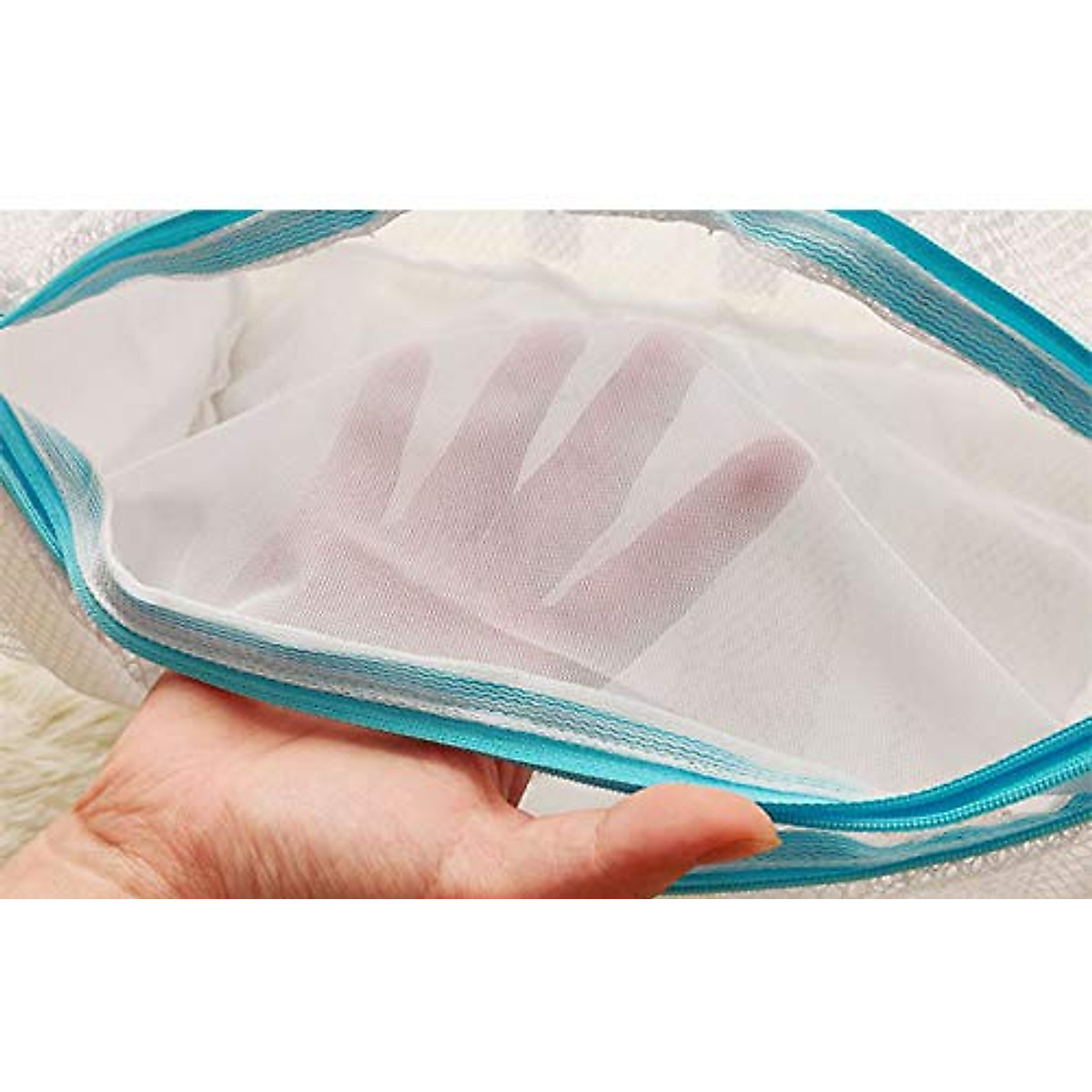 DurReus Mesh Laundry Bag Men Canvas Shoes Sneakers Trainers Washing in Washer Dryer Sturdy Women Delicates Lingerie Bra Wash Bags with Bumper Protectors