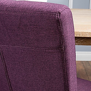 Christopher Knight Home Nyomi Fabric Dining Chair, Deep Purple(pack of 2)