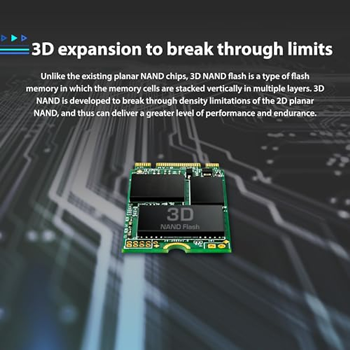 Transcend 128GB MTS430S M.2 2242 SATA3 SSD, Internal Solid State, Compatible with Laptop & PC Desktop - TS128GMTS430S