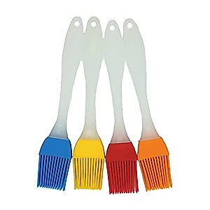 Basting Brush, Basting Brushes Grill Kitchen Silicone Pastry Cooking Brushs & BBQ Basting Brush, Varying Bright Color - Best Kitchen Gadget (Oil Brush 4 Pack)
