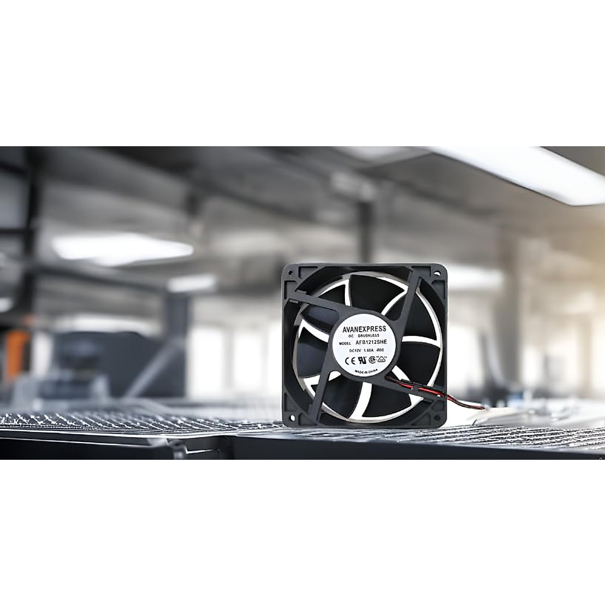 Twinklebay 120 x 38mm Cooling Fan, Replacement for AFB1212SHE High CFM 12038 Cooling Fan, 120 x 120 x 38mm with 2 Pins 2 Wires Connector (12V DC)