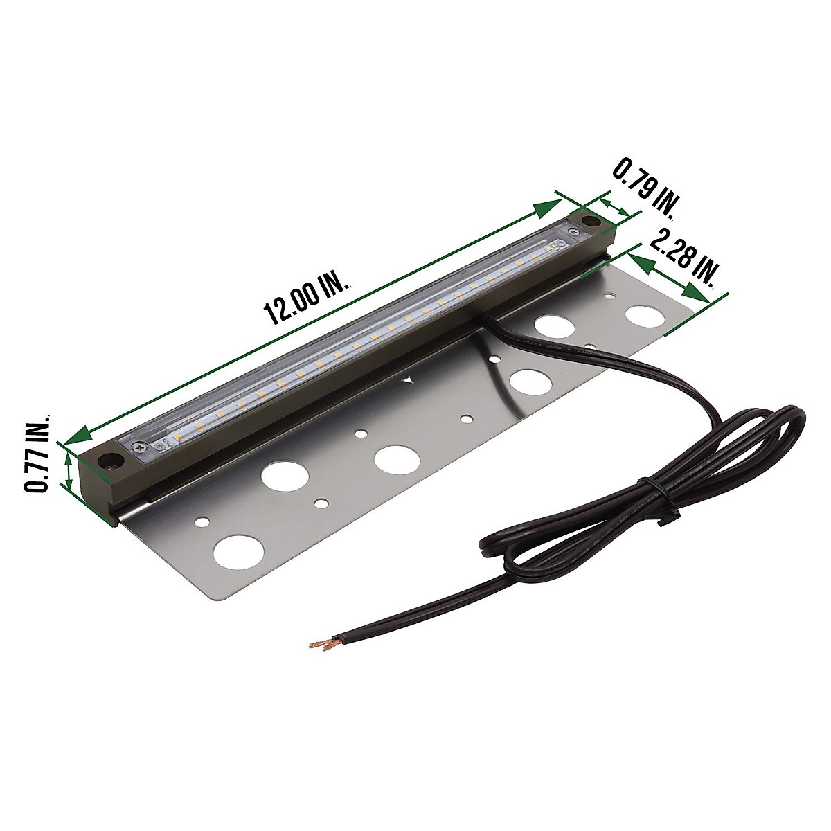 GKOLED 12 Inch LED Hardscape Lighting, Low Voltage Paver Wall Step Lights, 22pcs LED Chips for Even Light Distribution, 2700K Warm White, 12V AC/DC (8-Pack)