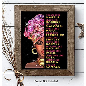 Inspirational Black Art - African American Women, Girls - African American Wall Art - Encouraging Wall Decor - Motivational Encouragement Gifts - Uplifting Inspiring Wall Decor - Positive Affirmations