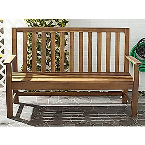 Safavieh Patio Collection Edwin Adirondack Acacia Wood Bench